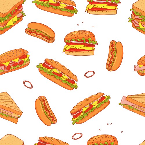 Sandwiches Royalty Free Vector Image - VectorStock