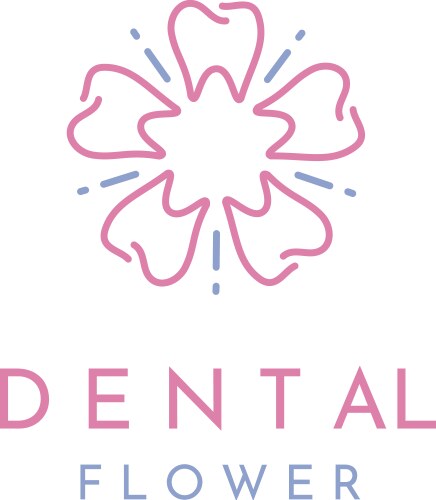 Heart logo flower icon Royalty Free Vector Image