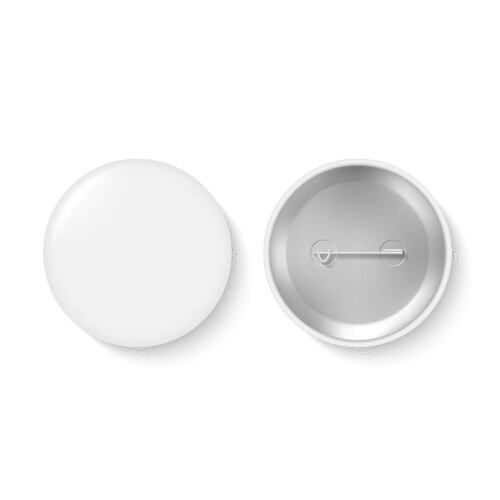Template blank white button badge Royalty Free Vector Image