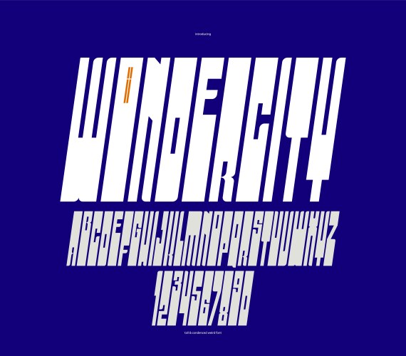 Bold and strong geometric font for logos Vector Image