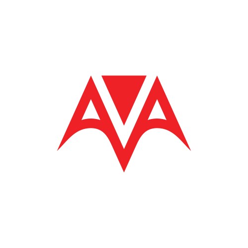 Letters av linked logo Royalty Free Vector Image