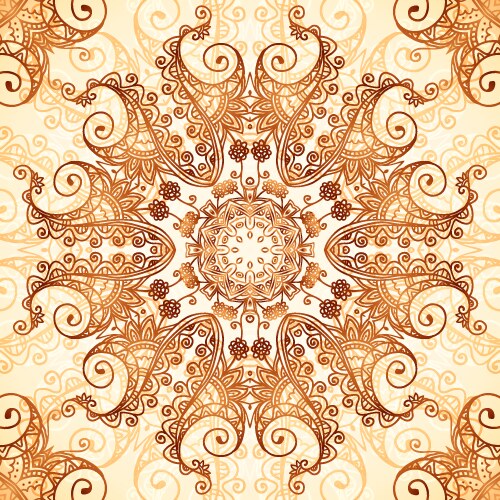Ornate circle pattern in indian style Royalty Free Vector