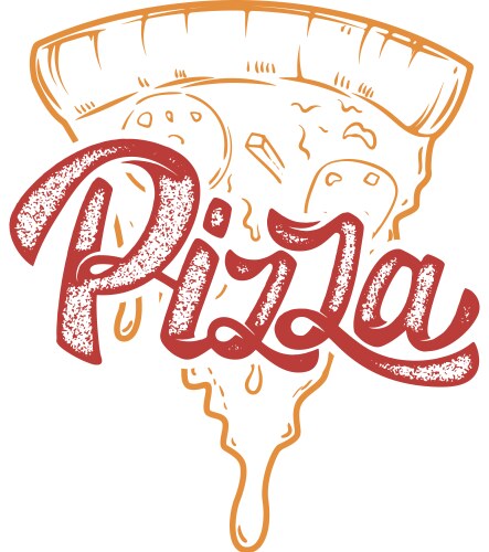 Two logo pizza on a white background Royalty Free Vector
