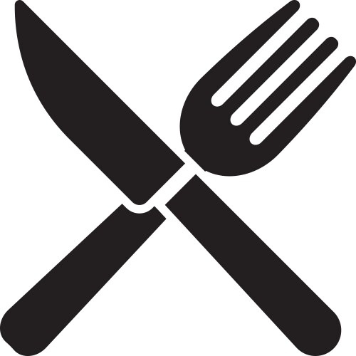 Cutlery icon logo design template isolated Vector Image
