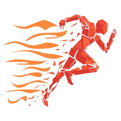 Running sprinter athlete Royalty Free Vector Image