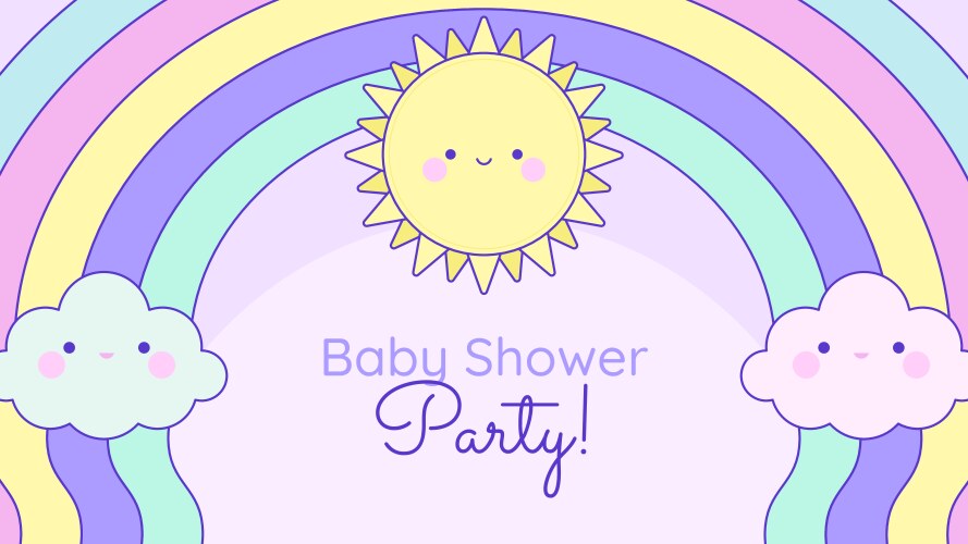 Baby shower invitation template Royalty Free Vector Image