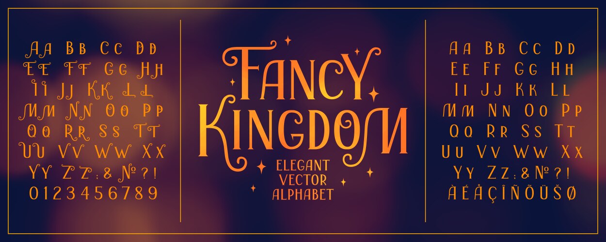 Elegant luxury serif strong font for logos Vector Image