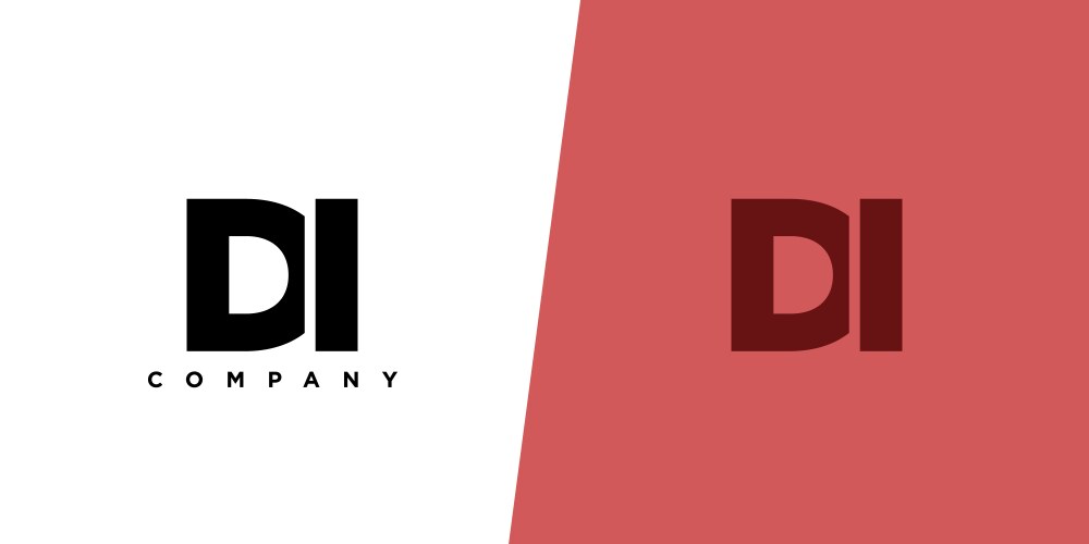 Letter d and a da logo design template minimal Vector Image