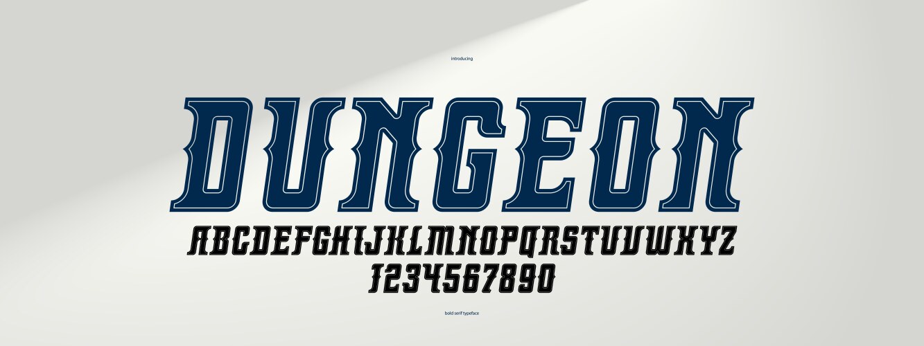 Colossal and monumental epic font vintage Vector Image