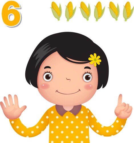 Number 6 Cartoon Vector Images (over 3,100)