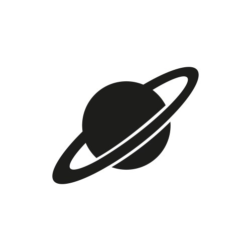 Saturn planet cartoon coloring page Royalty Free Vector