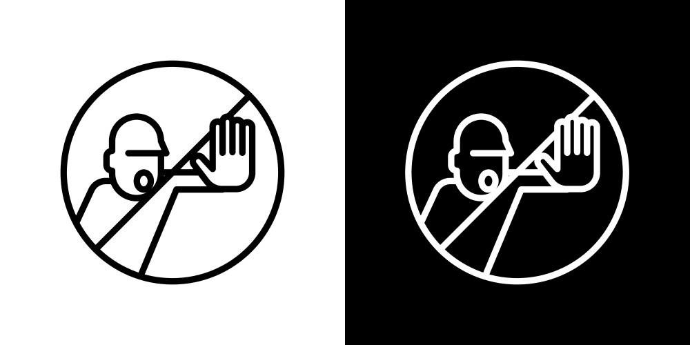 Do not enter sign icon set stop and traffic Vector Image