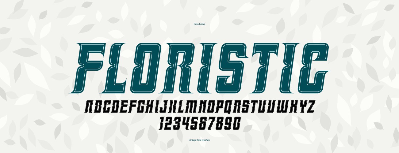 Floral display font for logos and headlines Vector Image