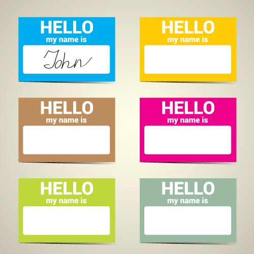 Hello Name Tag Vector Images (over 510)