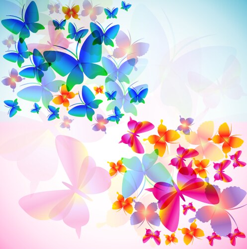 Modern butterflies background Royalty Free Vector Image