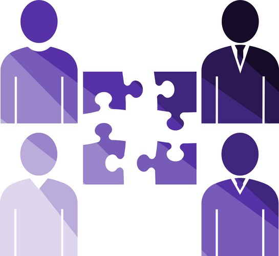 Team communication achieve corporate goals Vector Image