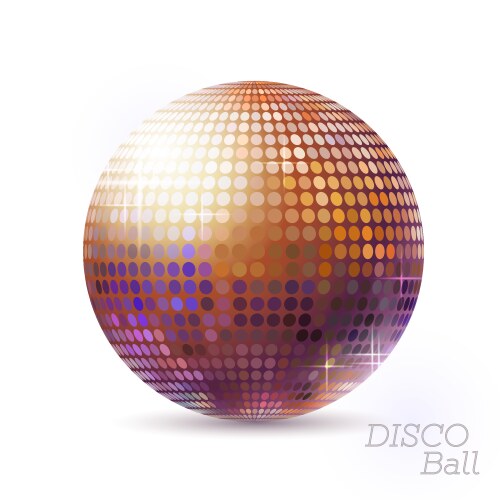 Disco ball party mirror balls set night club Vector Image