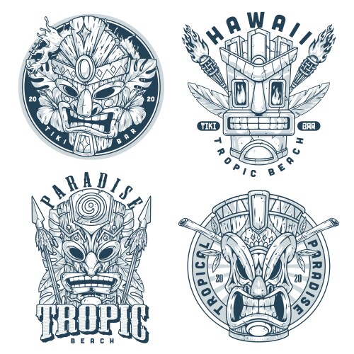 Tiki Hawaii Mask Vector Images (over 3,800)