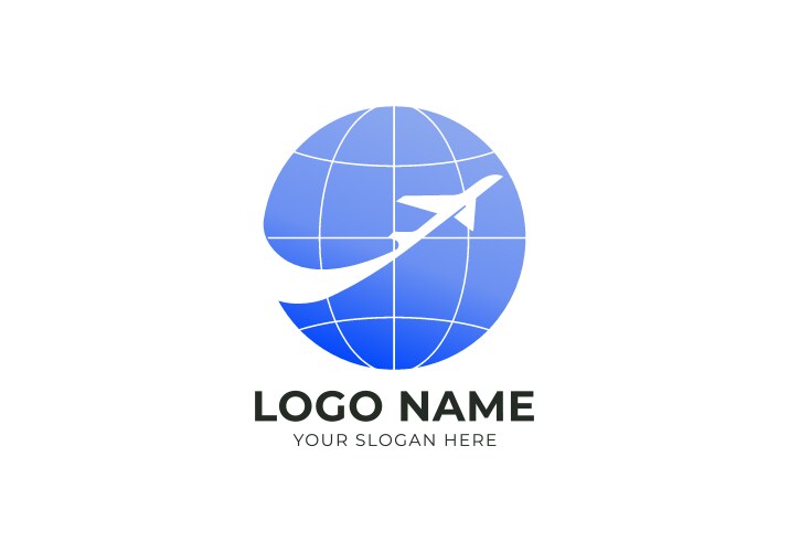 Airplane Fly Globe Logo Travel Vector Images (over 3,900)