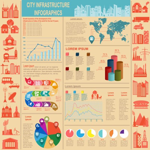 City infographics Royalty Free Vector Image - VectorStock
