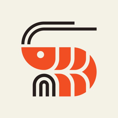 Shrimp logo Royalty Free Vector Image - VectorStock