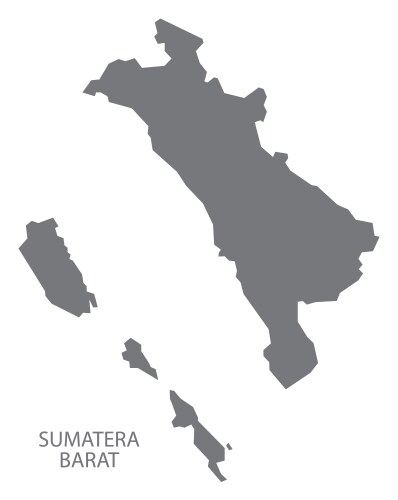 Sumatera barat indonesia map with indonesian Vector Image