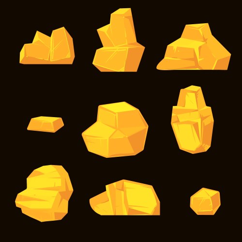 Stones cartoon rock mountains flagstone rocky Vector Image