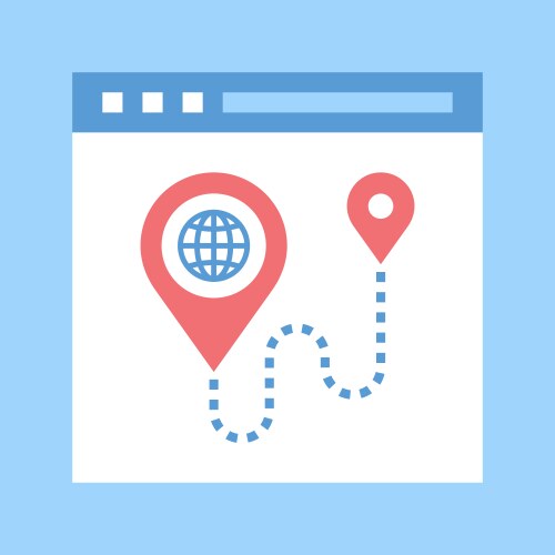 Navigation and direction concept in circle Vector Image