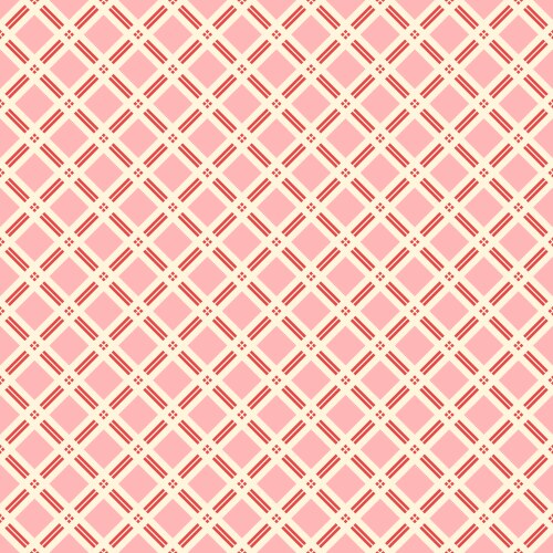 Seamless pink and white background - checkered Vector Image