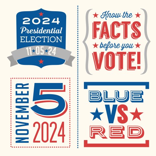 Usa election icon set Royalty Free Vector Image