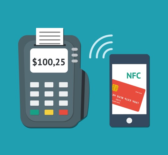 Nfc technology concept Royalty Free Vector Image