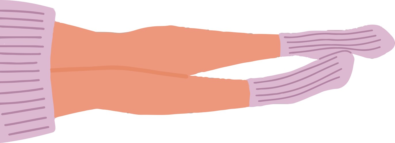 Flat of legs lying Royalty Free Vector Image - VectorStock