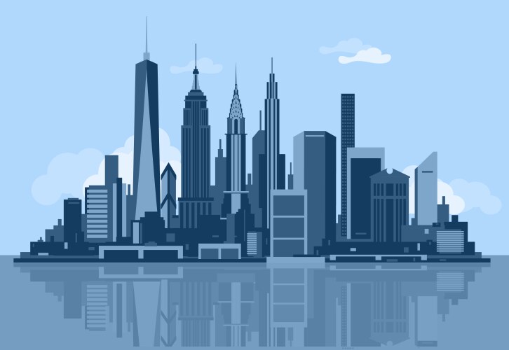 New york city skyline Royalty Free Vector Image