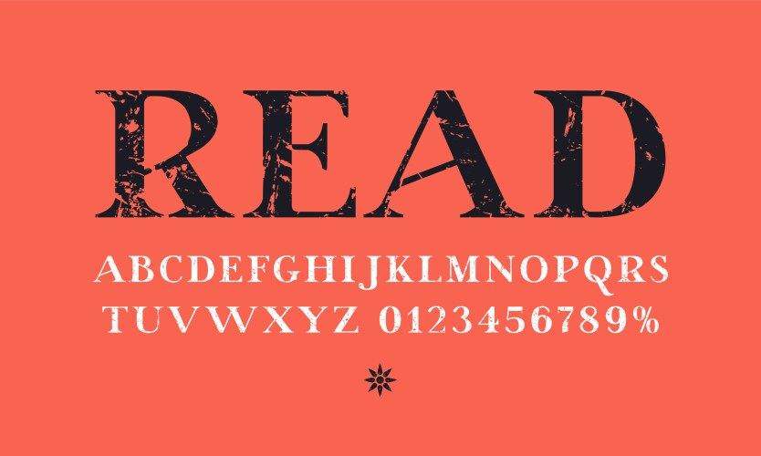 Sans serif font in classic style Royalty Free Vector Image