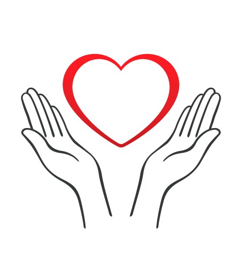 Female hands gestures fingers make a heart shape Vector Image