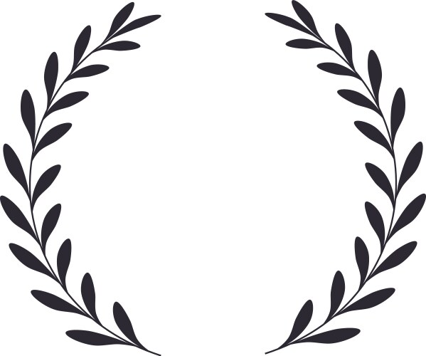 Linear laurel wreath icon Royalty Free Vector Image