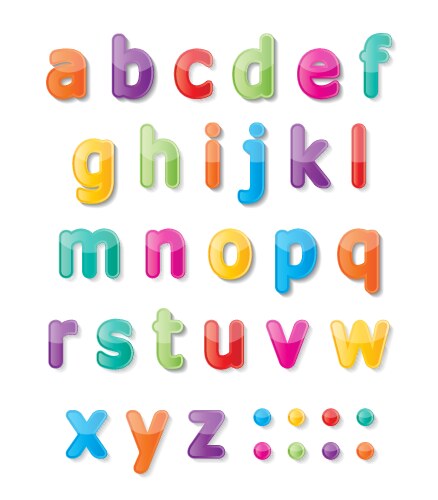 Pop it font design - alphabet bubble touch Vector Image