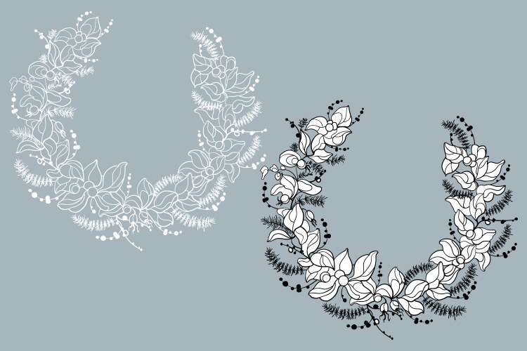 Wreath Outline Vector Images (over 16,000)