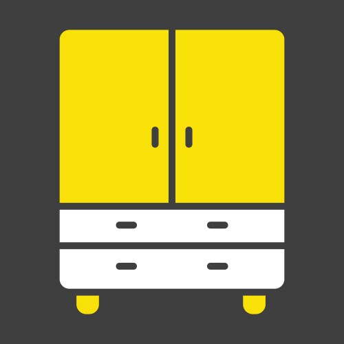 Cupboard icon furniture sign Royalty Free Vector Image