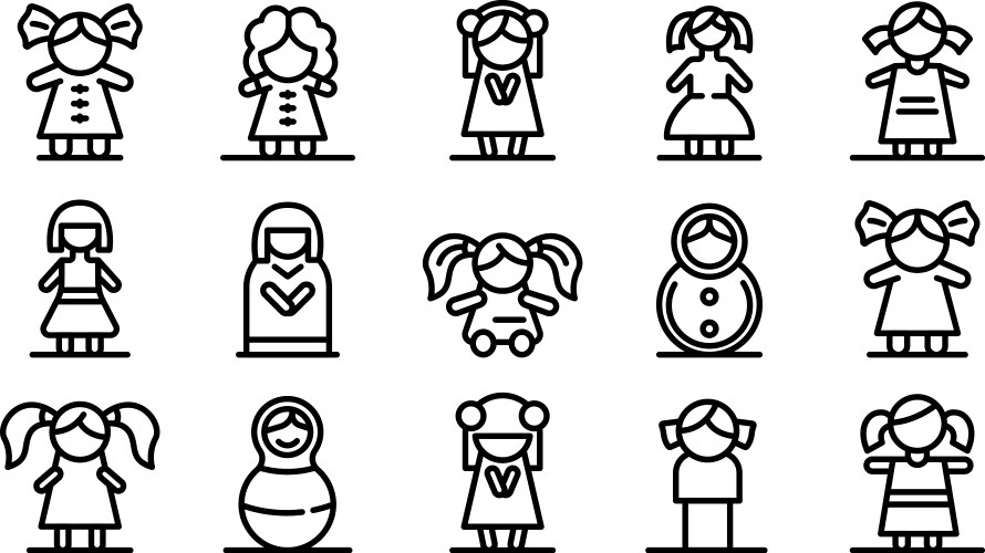 Doll Outline Vector Images (over 5,200)