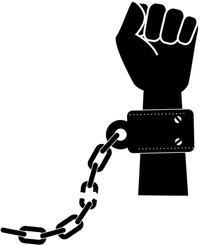 Chain of slavery Royalty Free Vector Image - VectorStock