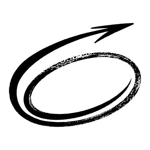 Hand drawn black arrow Royalty Free Vector Image