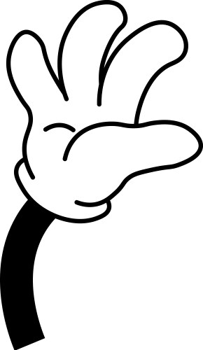 Hand gesture giving high five or greeting waving Vector Image