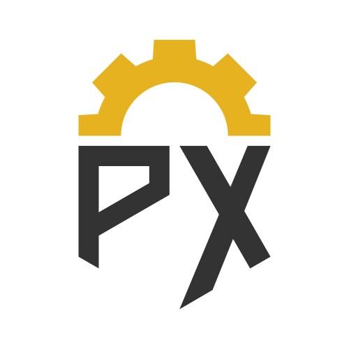 Modern px letter logo design with geometric Vector Image