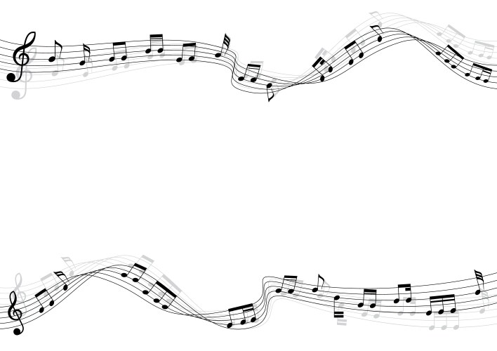 Electric guitar and music notes hand drawn Vector Image