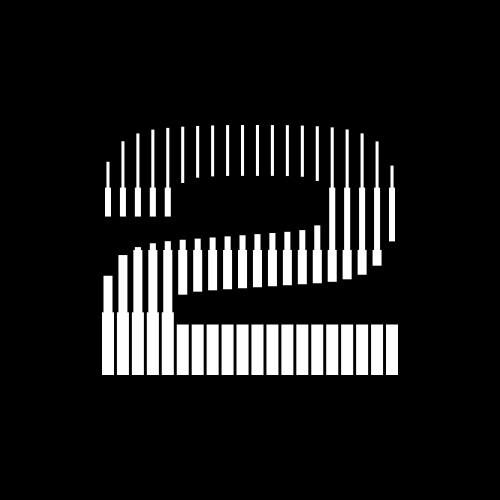 2 number lines logo icon Royalty Free Vector Image