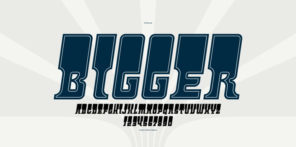 Bold and strong geometric font for logos Vector Image