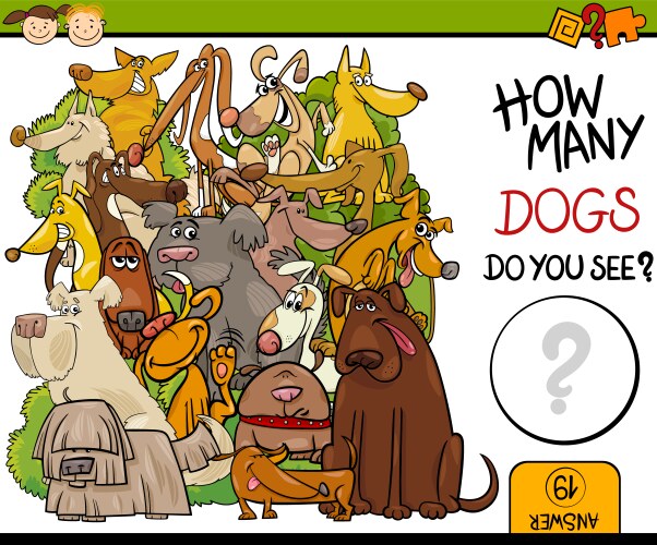 Counting education game cartoon Royalty Free Vector Image