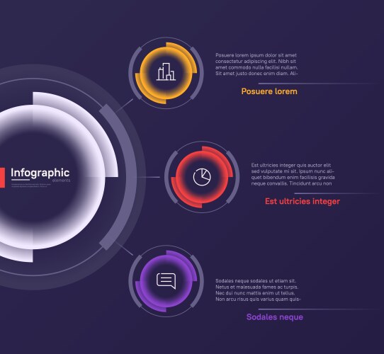 Circle info graphic background Royalty Free Vector Image
