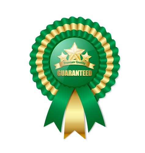 Ornate gold rosette award Royalty Free Vector Image